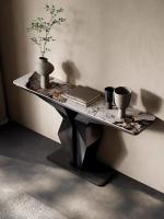 China Modern Art Minimalist  Marble Entryway Table Stainless Wooden for sale