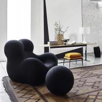 China Velvet Leisure Sofa Chair Fabric Living Room Chaise Longue Customized for sale