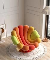 China Velvet Leisure Sofa Chair Fabric Living Room Chaise Longue Customized for sale