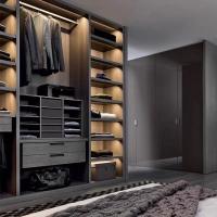 China Solid Wood Hotel Room Cabinets Luxury Custom Sliding Door Wardrobe for sale