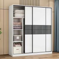 China Solid Wood Hotel Room Cabinets Luxury Custom Sliding Door Wardrobe for sale