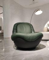 China Commercial Light 360° Rotating Chair Cowhide Luxury Office Home for sale