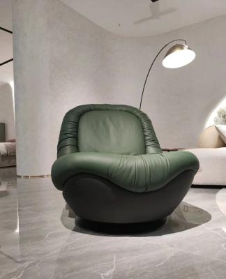 China Commercial Light 360° Rotating Chair Cowhide Luxury Office Home for sale