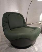 China Commercial Light 360° Rotating Chair Cowhide Luxury Office Home for sale