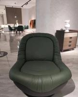 China Commercial Light 360° Rotating Chair Cowhide Luxury Office Home for sale