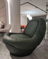 China Commercial Light 360° Rotating Chair Cowhide Luxury Office Home for sale