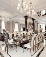 China Luxury Hotel Restaurant Furniture Rectangular Metal Rock Plate  Hotel Dining Table 8 10 Chairs for sale