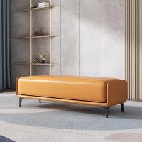 China Custom Luxury Leather Footstool Ottoman Design Bed End Stool For Hotel Bedroom for sale
