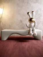 China Italian Leather Hotel Custom Sofa Bed Tail Stool Long Bench Sofa Door Entry for sale