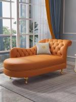 China Modern Luxury Hotel Furniture Princess Chair Leather Bedroom Lounger Chair for sale