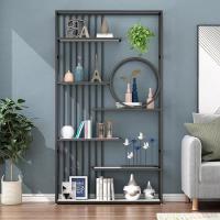 China Custom Modern Stainless Steel Hotel Furniture Bookshelf Display Cabinet Gold for sale