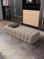 China Tech Fleece Velvet Sofa Bench Bed End Stool Cloakroom Shoe Stool for sale