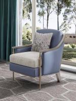 China Hotel Luxury Single Chair Light Luxury Modern Sofa Chair for sale