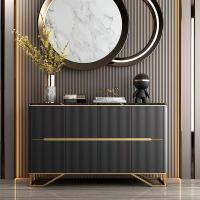 China Upholstery Metal Marble Top Sideboard Storage Cabinet for sale