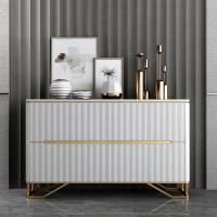 China Upholstery Metal Marble Top Sideboard Storage Cabinet for sale
