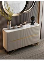 China Upholstery Metal Marble Top Sideboard Storage Cabinet for sale
