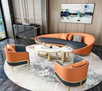 China Hotel Restaurant Modern Curved Sectional Sofa Custom for sale