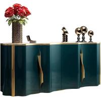 China Electroplated Luxury Sideboard Cabinets Stainless Steel Hotel Solid Wood Sideboard for sale