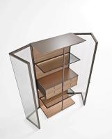 China Glass Rock Pannel Luxury Display Cabinets Hotel Room Cabinet for sale