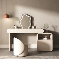 China Creative Apricot Hotel Dressing Table Set With Drawers Solid Wood for sale