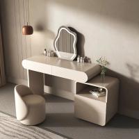 China Creative Apricot Hotel Dressing Table Set With Drawers Solid Wood for sale