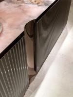 China Luxury Stainless Steel Console Table ODM OEM Marble Top Sideboard for sale