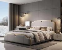 China Luxury Hotel Bedroom Set Custom Hotel Room King Size Bed for sale