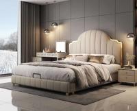 China Luxury Hotel Bedroom Set Custom Hotel Room King Size Bed for sale