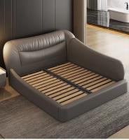 China Anti Fall Hotel Bedroom Furniture Leather Bed Soft Pack 1.8m Oak Nordic Bed for sale