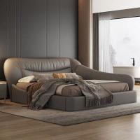 China Anti Fall Hotel Bedroom Furniture Leather Bed Soft Pack 1.8m Oak Nordic Bed for sale