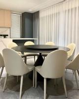 China Creative Rock Plate	Luxury Hotel Furniture Rotating Round Table Chairs for sale