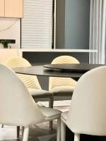 China Creative Rock Plate	Luxury Hotel Furniture Rotating Round Table Chairs for sale
