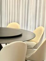 China Creative Rock Plate	Luxury Hotel Furniture Rotating Round Table Chairs for sale