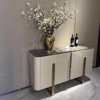 China Marble Face Luxury Sideboard Cabinets With Drinks Fridge for sale