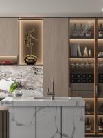 China Custom Luxury Sideboard Cabinets With Wine Rack for sale