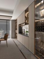 China Custom Luxury Sideboard Cabinets With Wine Rack for sale