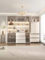 China Hotel Restaurant Luxury Sideboard Cabinets Integrated Wall Embedded Refrigerator Cabinet for sale