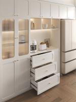 China Hotel Restaurant Luxury Sideboard Cabinets Integrated Wall Embedded Refrigerator Cabinet for sale