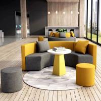 China Solid Wood Luxury Modern Sofa Hotel Lobby Public Reception Room S Arc Office Lounge Sofa for sale