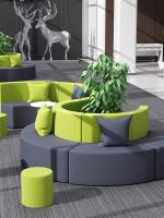 China Solid Wood Luxury Modern Sofa Hotel Lobby Public Reception Room S Arc Office Lounge Sofa for sale