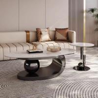 China Hollow Out Marble Coffee Table Stainless Steel Living Room Coffee Table for sale