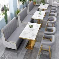 China Leather Hotel Restaurant Furniture Marble Art  Modern Booth Seating for sale