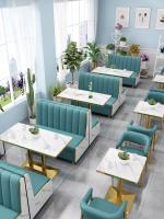China Leather Hotel Restaurant Furniture Marble Art  Modern Booth Seating for sale