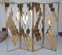 China Luxury Stainless Steel Metal Screen Partition Modern Metal Partition Screen for sale