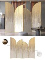 China Modern Stainless Steel Hotel Furniture Mobile Screened Room Dividers Shielding for sale