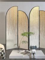 China Modern Stainless Steel Hotel Furniture Mobile Screened Room Dividers Shielding for sale