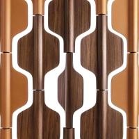 China Modern Colorful Stainless Steel Hotel Furniture Metal Hotel Lobby Room Partition Screen for sale