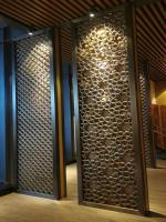 China Luxury Stainless Steel Screen Titanium Hotel Lobby Aluminum Room Divider Screen for sale