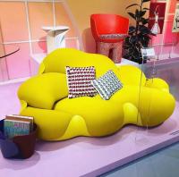 China Lamb Wind Hotel Room Sofa Living Room Cream Velvet Sofa for sale