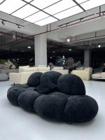 China Lamb Wind Hotel Room Sofa Living Room Cream Velvet Sofa for sale